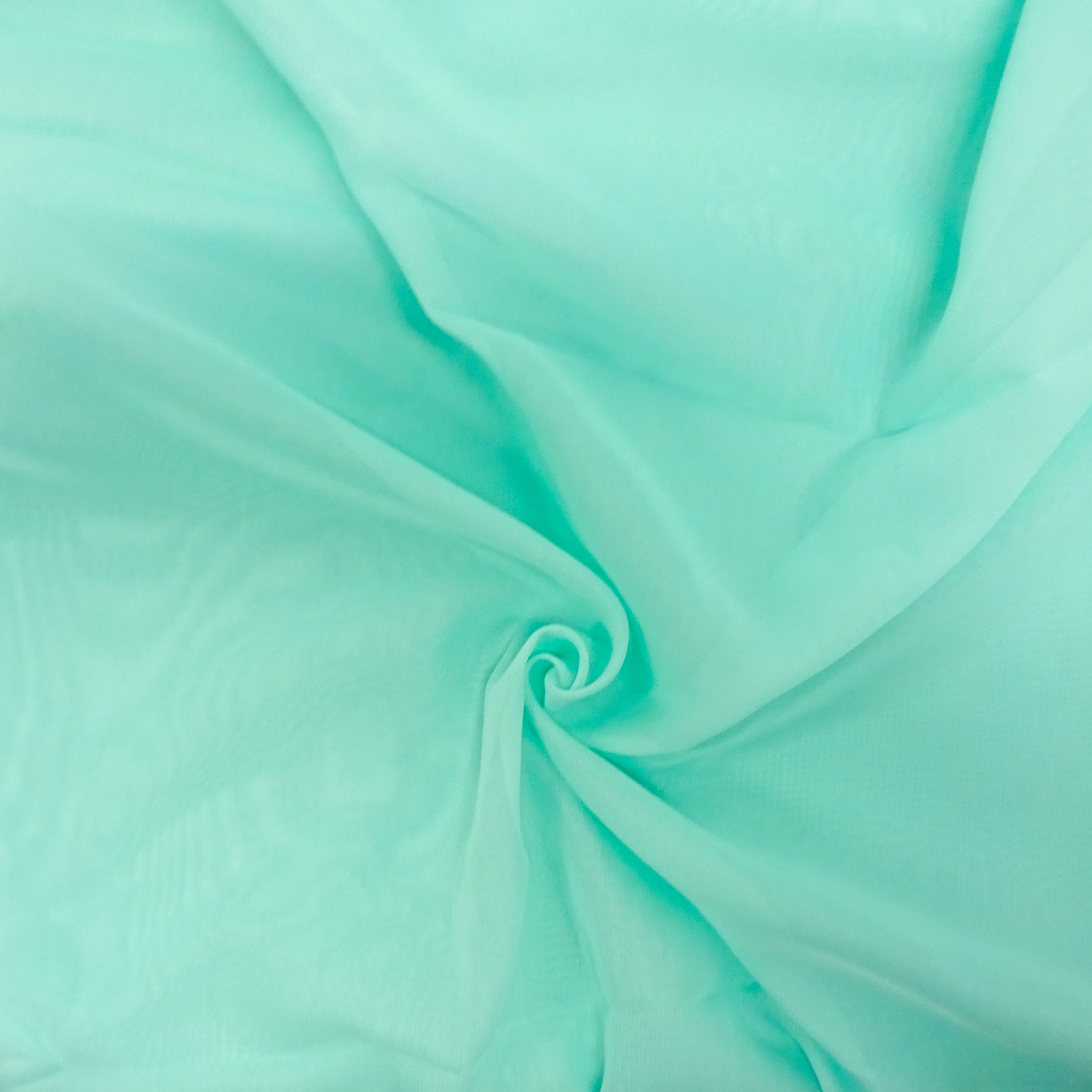 (3 Yards Cut) Fine Chiffon Fabric, Aqua – Shason Textile